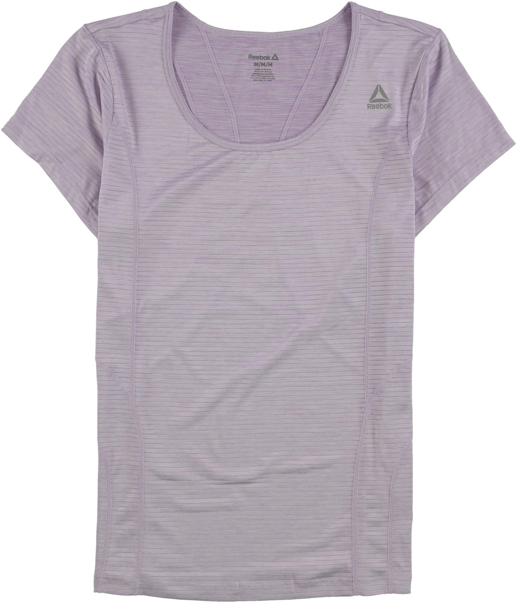 Reebok Womens Mini Burnout Basic T-Shirt, Purple, Small