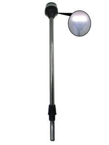 pactrade marine white led 24'' all round stern anchor plug-in light pole uscg abyc a16 2nm for pontoon fishing boat and yacht