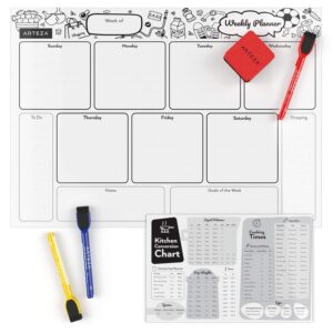 Arteza ARTZ-8639 Magnetic-Message-Boards, White (Weekly Calendar)