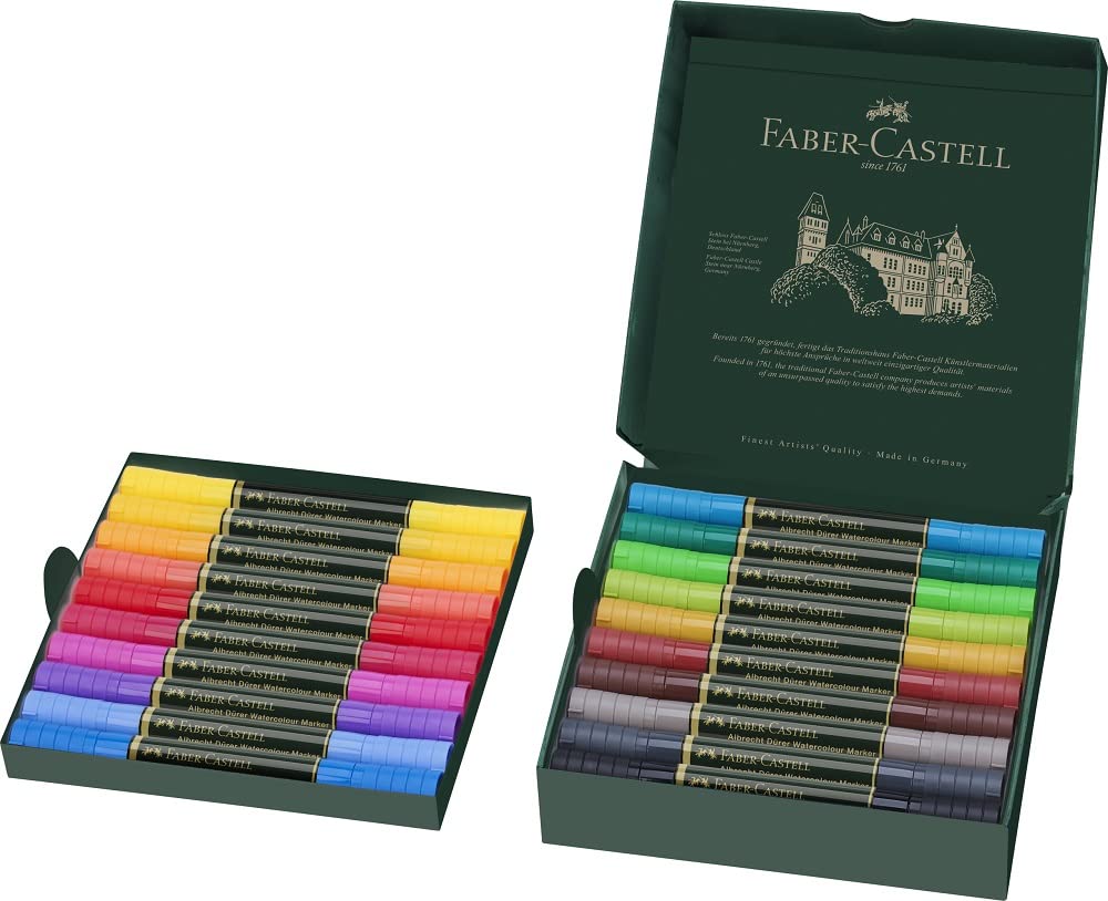 Faber-Castell Albrecht Durer Watercolor Markers - Wallet of 20, Watercolor Dual Tip Markers