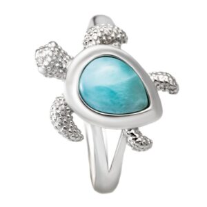 aloha jewelry company sterling silver natural larimar turtle wedding band promise ring (8)