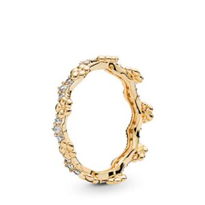 pandora flower crown 18k gold plated pandora shine™ collection ring, size: eur-50, us-5 - 167924cz-50