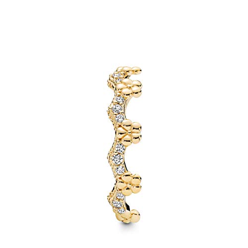 PANDORA Flower Crown 18k Gold Plated PANDORA Shine™ Collection Ring, Size: EUR-50, US-5 - 167924CZ-50