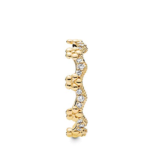 PANDORA Flower Crown 18k Gold Plated PANDORA Shine™ Collection Ring, Size: EUR-50, US-5 - 167924CZ-50