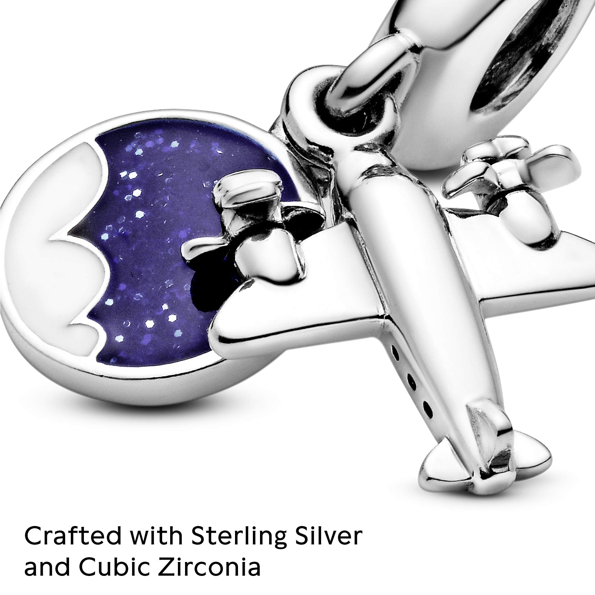 PANDORA Propeller Plane, Mixed Enamel & Clear CZ