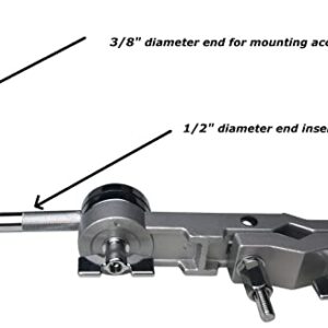 Cowbell Mounting Clamp with L rod for Drum Set - ROSS Percussion