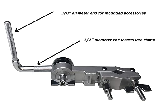 Cowbell Mounting Clamp with L rod for Drum Set - ROSS Percussion