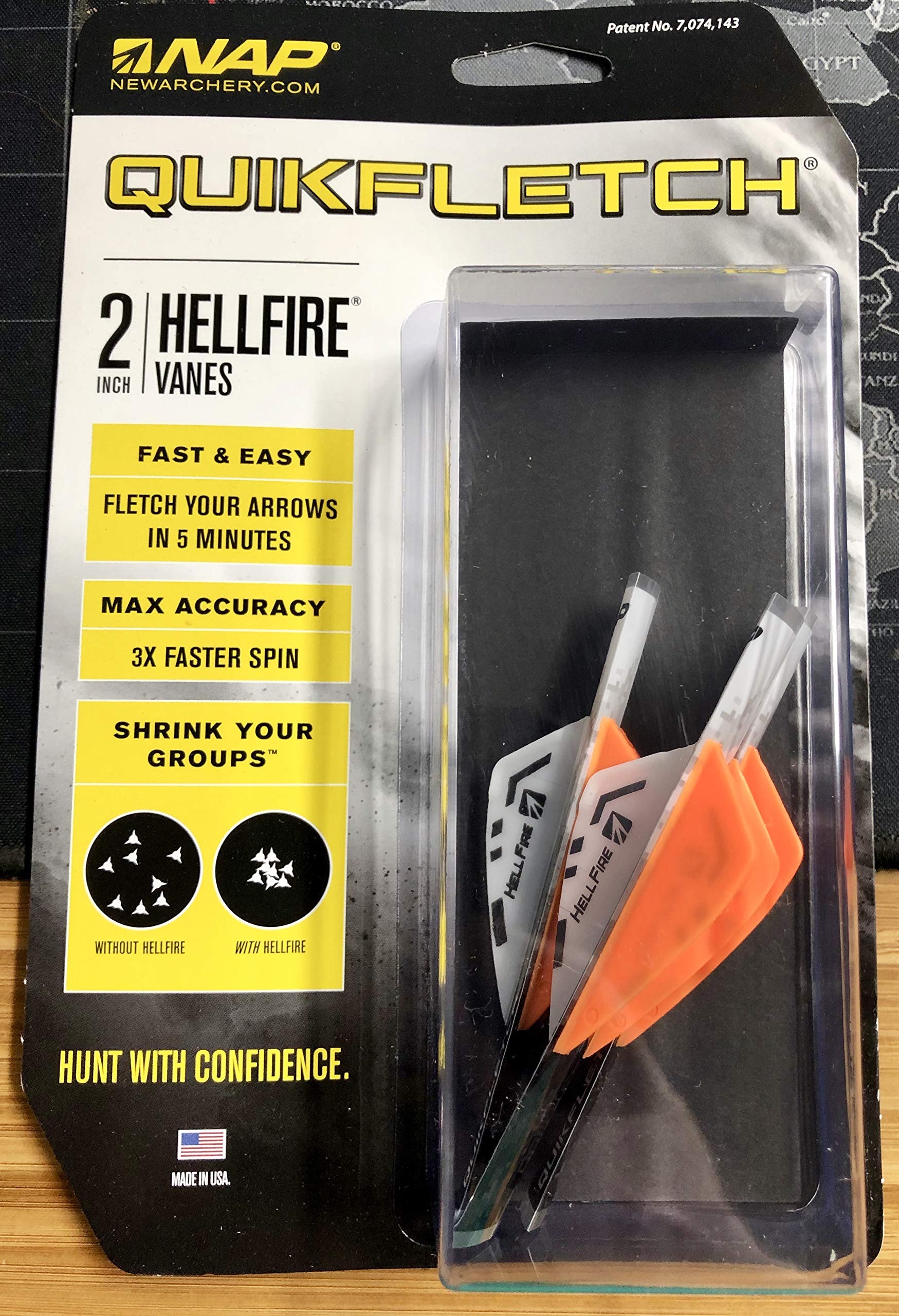 New Archery Products NAP Quikfletch 2" Hellfire Assorted - W/O/O (3 Pack)