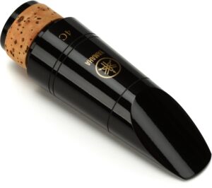 yamaha clarinet mouthpiece, standard series 4c, b-flat/a, black/brown, plastic