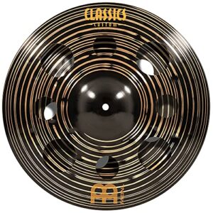 meinl cymbals classics custom dark 16" trash stack cymbal for drum set, pair — made in germany — b12 bronze, 2-year warranty (cc-16dastk)