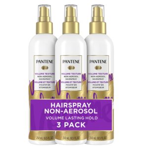 pantene hairspray non-aerosol, volume lasting hold, pro-v, body & softness texturizing, 8.5 fl oz, triple pack