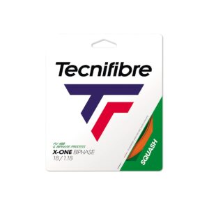 tecnifibre x-one biphase squash string orange 1.18mm - 10m set