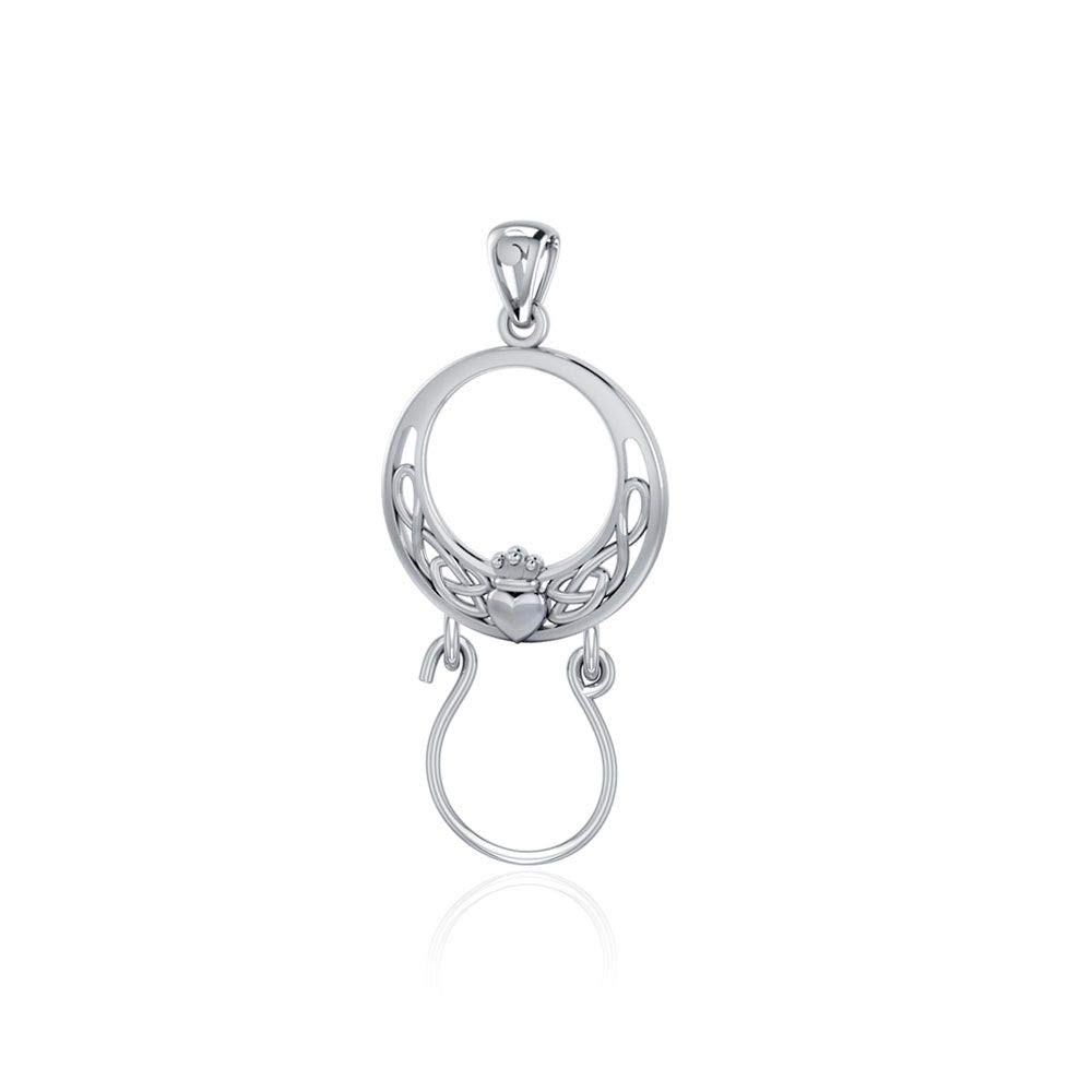 Jewelry Trends Claddagh Celtic Knot Charm Holder Keepsake Sterling Silver Pendant