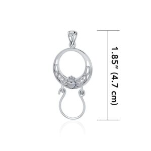 Jewelry Trends Claddagh Celtic Knot Charm Holder Keepsake Sterling Silver Pendant