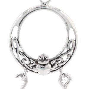 Jewelry Trends Claddagh Celtic Knot Charm Holder Keepsake Sterling Silver Pendant