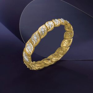 Ross-Simons 1.00 ct. t.w. Diamond Bracelet in 18kt Gold Over Sterling. 7 inches