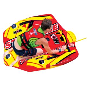 wow sports steerable tube for boating - 1 to 2 person towable - durable tubes for boating