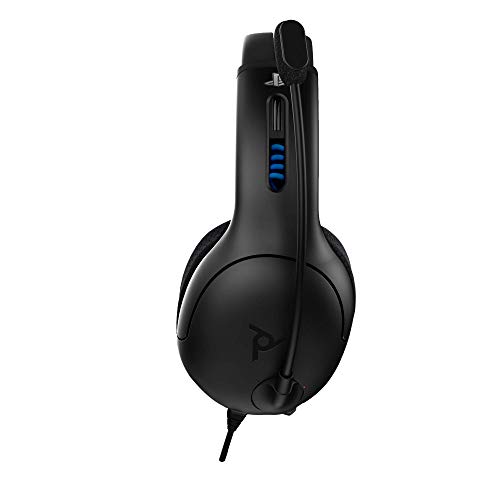 PDP LVL50 Wired Headset with Noise Cancelling Microphone: Black - PS5/PS4