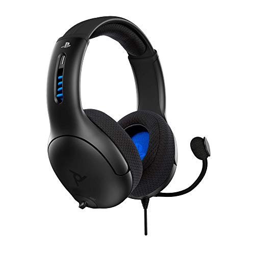 PDP LVL50 Wired Headset with Noise Cancelling Microphone: Black - PS5/PS4