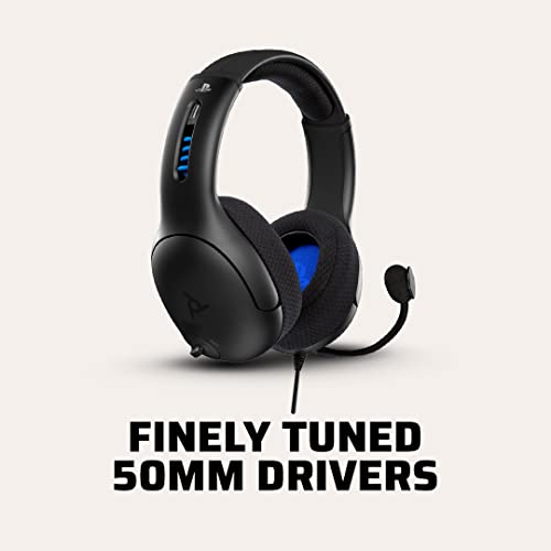 PDP LVL50 Wired Headset with Noise Cancelling Microphone: Black - PS5/PS4