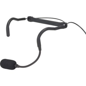 samson qex fitness headset microphone, black