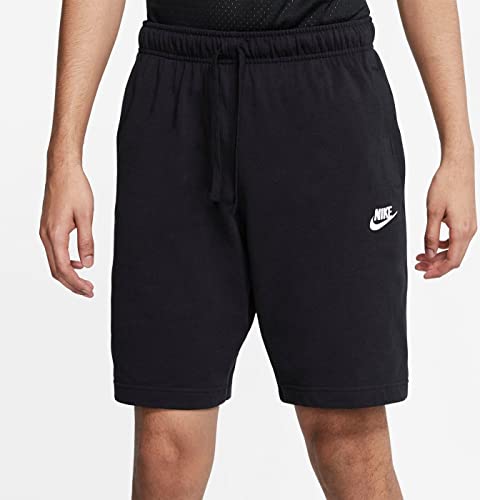 Nike Men's Sportswear Club Short Jersey, Black/White, Medium