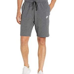 Nike Men's Nike Sportswear Club Short Jersey, Charcoal Heathr/White, Large