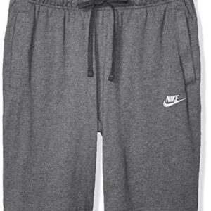 Nike Men's Nike Sportswear Club Short Jersey, Charcoal Heathr/White, Large