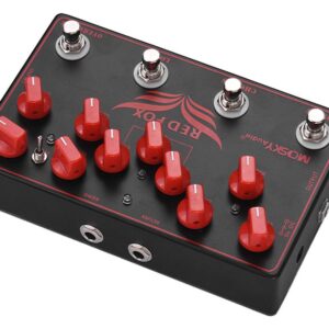 Moskyaudio Red FOX Multieffects 4-in-1 Multi-functional Guitar Effect Pedal with Overdrive, LOOP, Chorus and Delay Effects