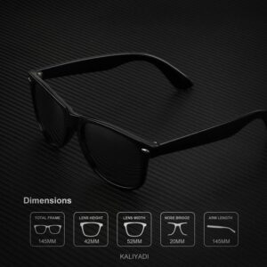 KALIYADI Unisex Polarized Sunglasses Stylish Sun Glasses for Men and Women Color Mirror Lens Multi Pack Options