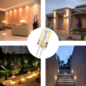 DOPKUSS G4 LED Bulbs 12V Led Light AC/DC Bi-Pin Base Landscape Light Bulbs 3 Watt 12v Light Bulb - G4 Bulb LED Lighting Equiavlent to 30W Low Voltage Warm White 2700K 10-Pack