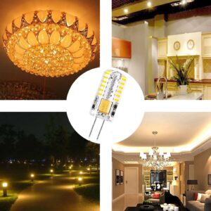 DOPKUSS G4 LED Bulbs 12V Led Light AC/DC Bi-Pin Base Landscape Light Bulbs 3 Watt 12v Light Bulb - G4 Bulb LED Lighting Equiavlent to 30W Low Voltage Warm White 2700K 10-Pack