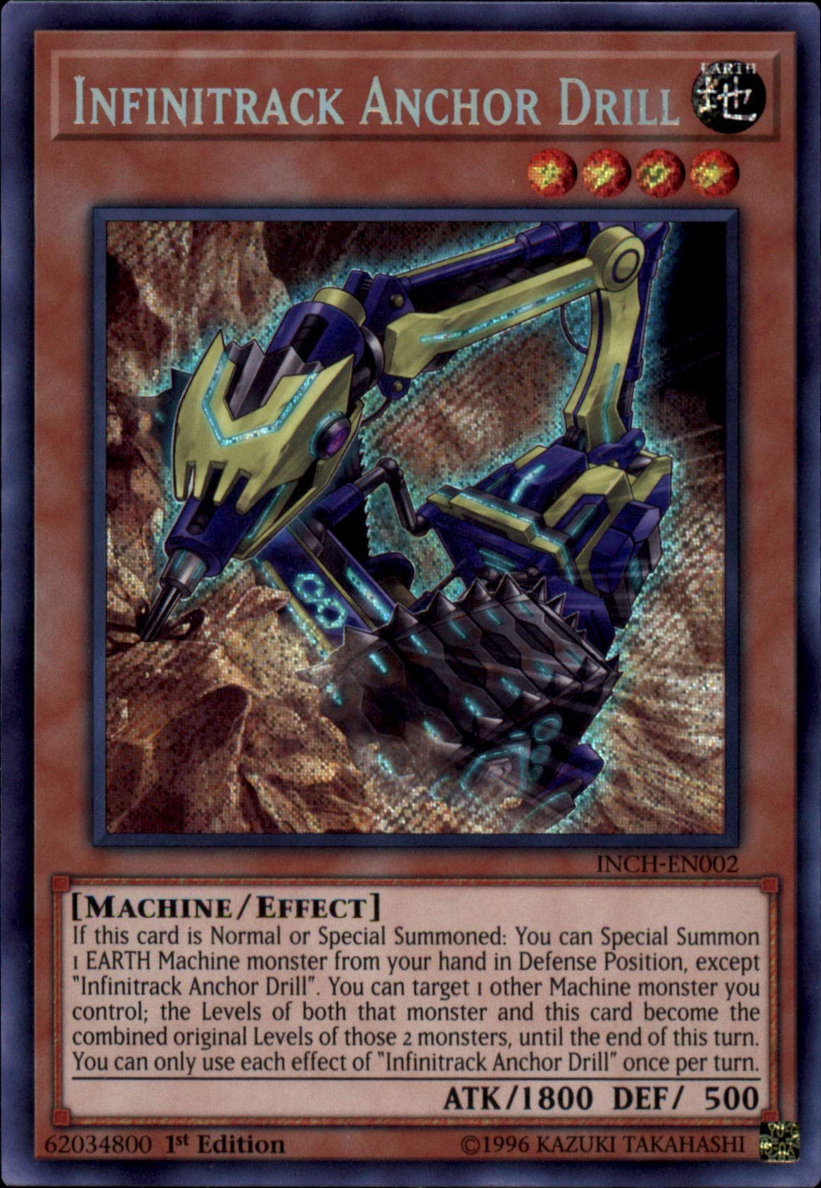 Yu-Gi-Oh! - Infinitrack Anchor Drill - INCH-EN002 - Secret Rare - 1st Edition - Infinity Chasers