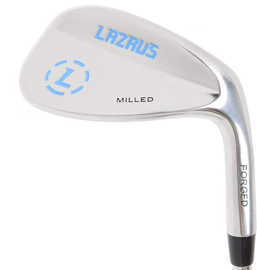 Lazrus Golf | Premium Quality RH 56 Degree Forged Golf Wedges for Exceptional Performance, Golf Wedges with Micro Milled Face for Enhanced Spin | Golf Clubs for Men (Silver, 56 Degree Single)