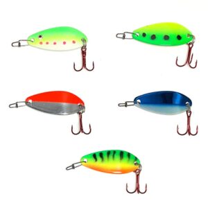 sanhu trout spoons 1/4oz five colors 10 pieces