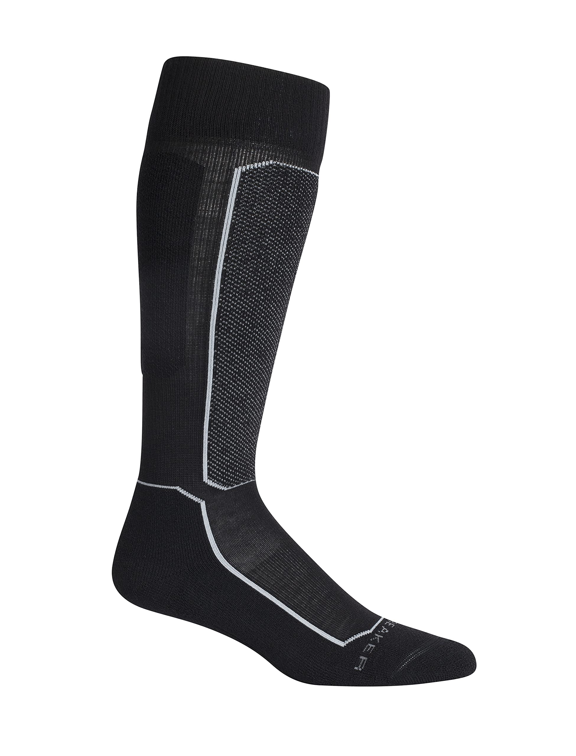 Icebreaker Merino Ski+ Light Wool Socks for Women, Knee High, Over The Calf - Comfy, Breathable High Socks for Women with Seamless Toe, Cushioned Instep - Black, Large