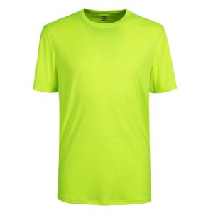 men's hyperdri short sleeve t-shirt athletic cool running top (yellow,l)