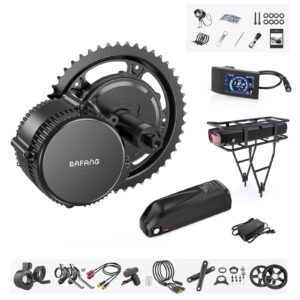 bafang bbs02b 36v/48v 500w mid drive kit 48v ebike motor with diy lcd display/controller electric bikes conversion kit for mountain bike(500c display,no battery)