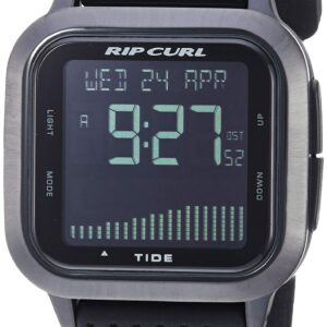 Rip Curl Men's Quartz Sport Watch with Silicone Strap, Black, 21.9 (Model: A1137MID1SZ)