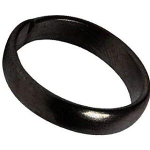 jinali gems real black horse shoe shani dosh removal iron ring for unisex, horn, agate