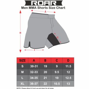 ROAR MMA Boxing Shorts Mixed Martial Art Muay Thai BJJ Grappling Fighting (X-Large, American-Eagle)