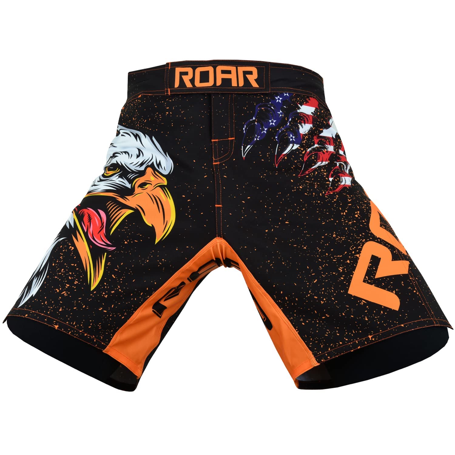 ROAR MMA Boxing Shorts Mixed Martial Art Muay Thai BJJ Grappling Fighting (X-Large, American-Eagle)