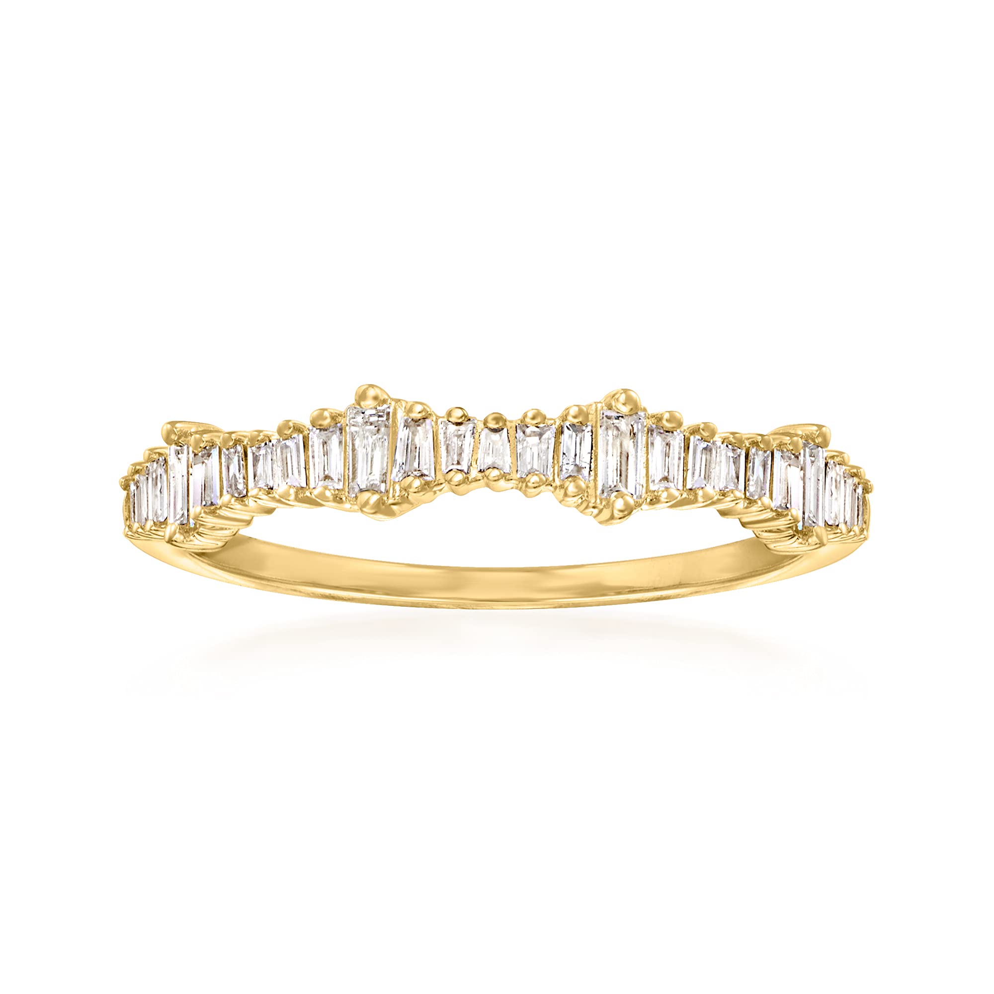 Ross-Simons 0.20 ct. t.w. Baguette Diamond Ring in 14kt Gold