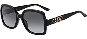 jimmy choo square sunglasses sammi/g 8079o black 55mm