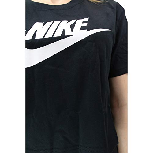 Nike Women's Sportswear Essential Cropped T-Shirt (Large) Black