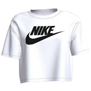 Nike Sportswear Essential omen's Cropped Futura Icon T-Shirt BV6175-100 Size S White/Black