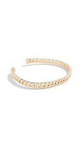 shashi women's chain cuff bracelet, gold, one size