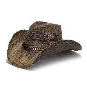 stampede hats men's grade up chain cowboy hat m brown