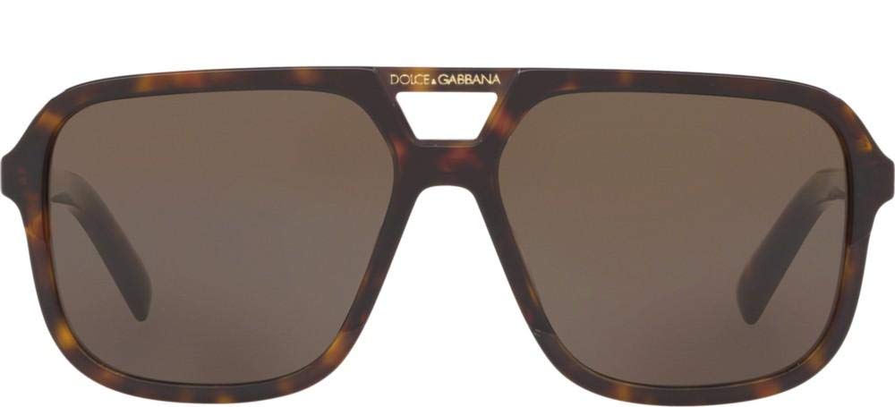 Dolce & Gabbana DG 4354 502/73 Havana Plastic Square Sunglasses Brown Gradient Lens