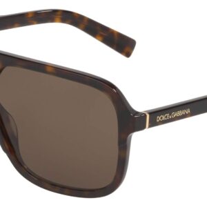 Dolce & Gabbana DG 4354 502/73 Havana Plastic Square Sunglasses Brown Gradient Lens